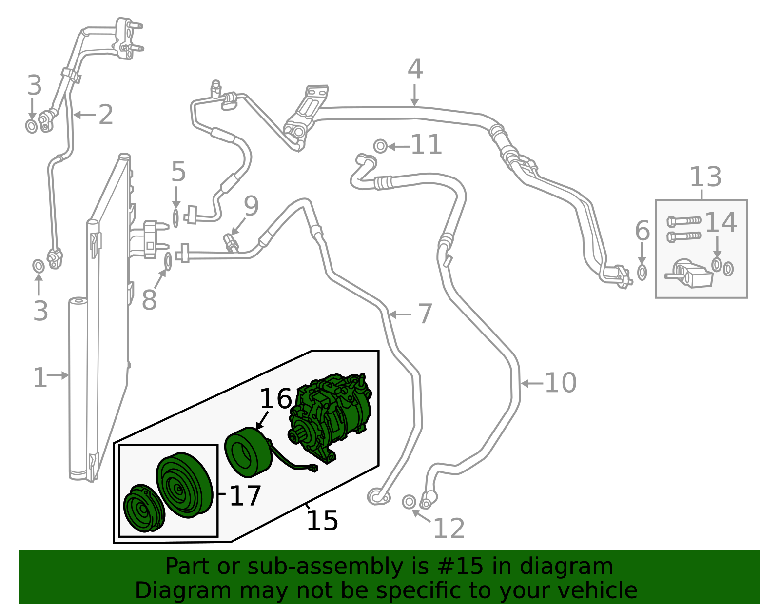 2009-2025 Mopar Air Conditioning Compressor 57009385AA | Mopar Parts Canada
