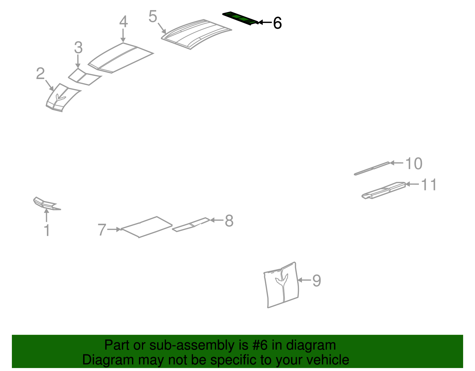 2014-2019 Chevrolet Corvette Cyber Gray Metallic Roof Panel Rear Decal ...