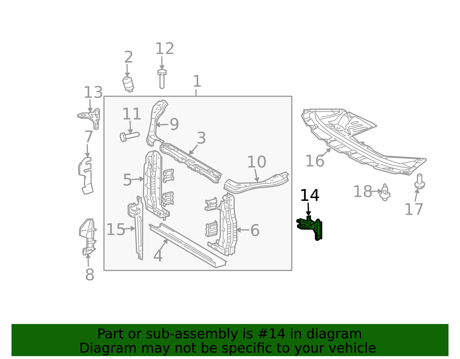 53246-AE010 - High-Quality Headlight Bracket for 2006-2010 Toyota ...