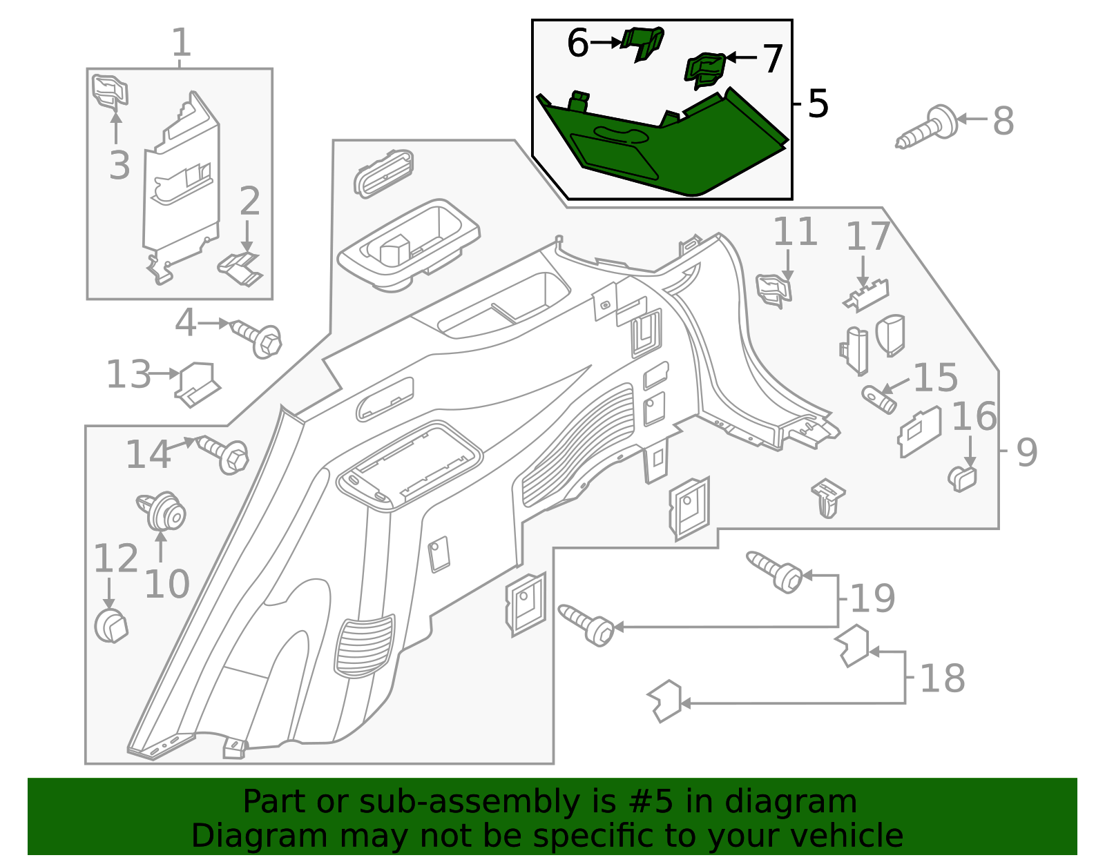 2020-2024 Lincoln Aviator Rear Pillar Trim LC5Z-7831010-BC | Ford OEM ...