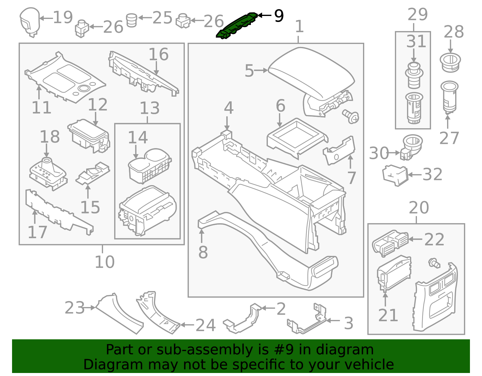 96912-1MA0C - High-Quality Console Panel for 2011-2019 INFINITI ...
