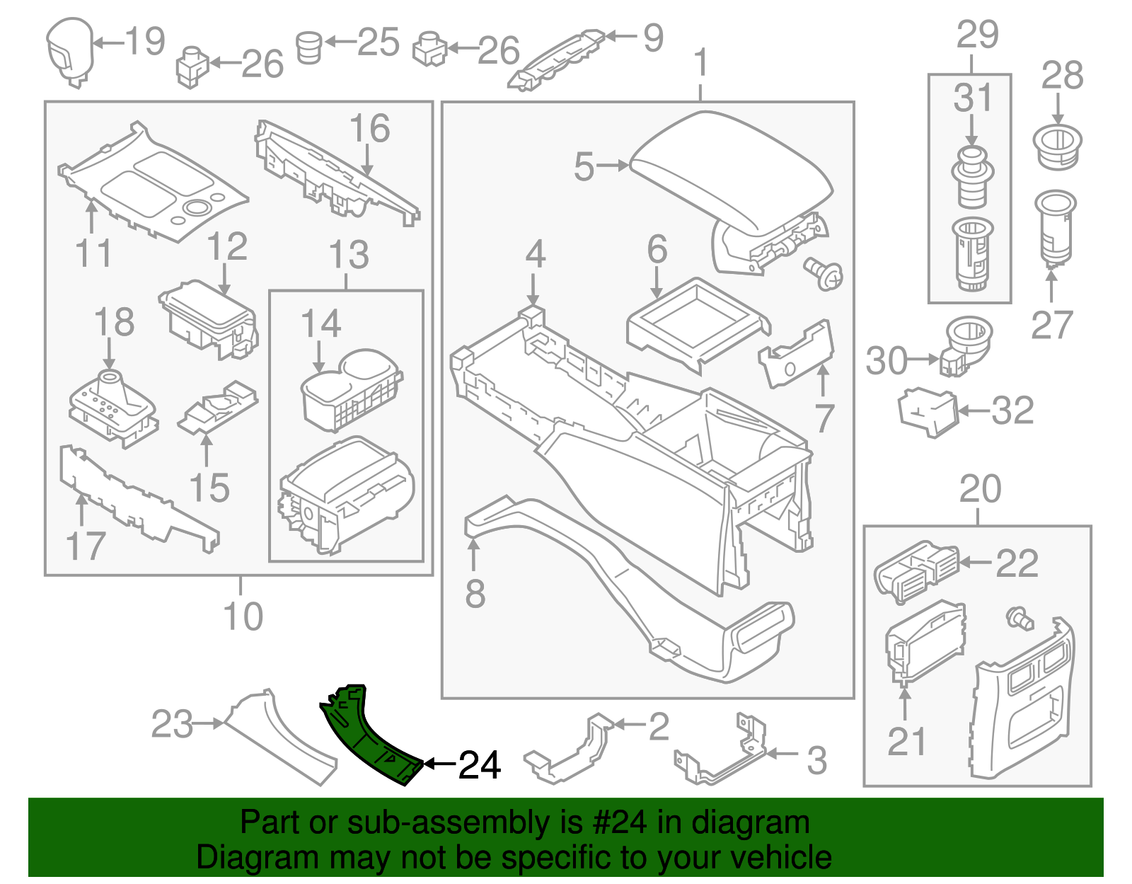 68135-1MA0B - High-Quality Console Panel for 2011-2019 Infiniti ...