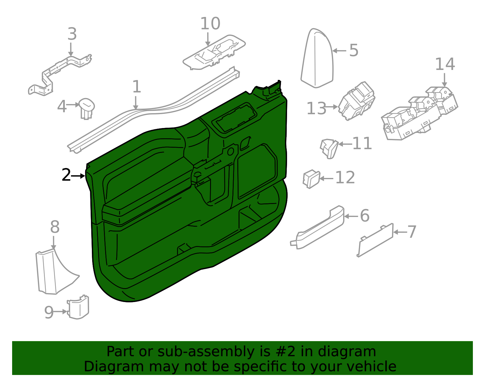 2015-2017 Ford F-150 | Door Trim Panel | FL3Z-1823943-BA | Walls' Ford ...