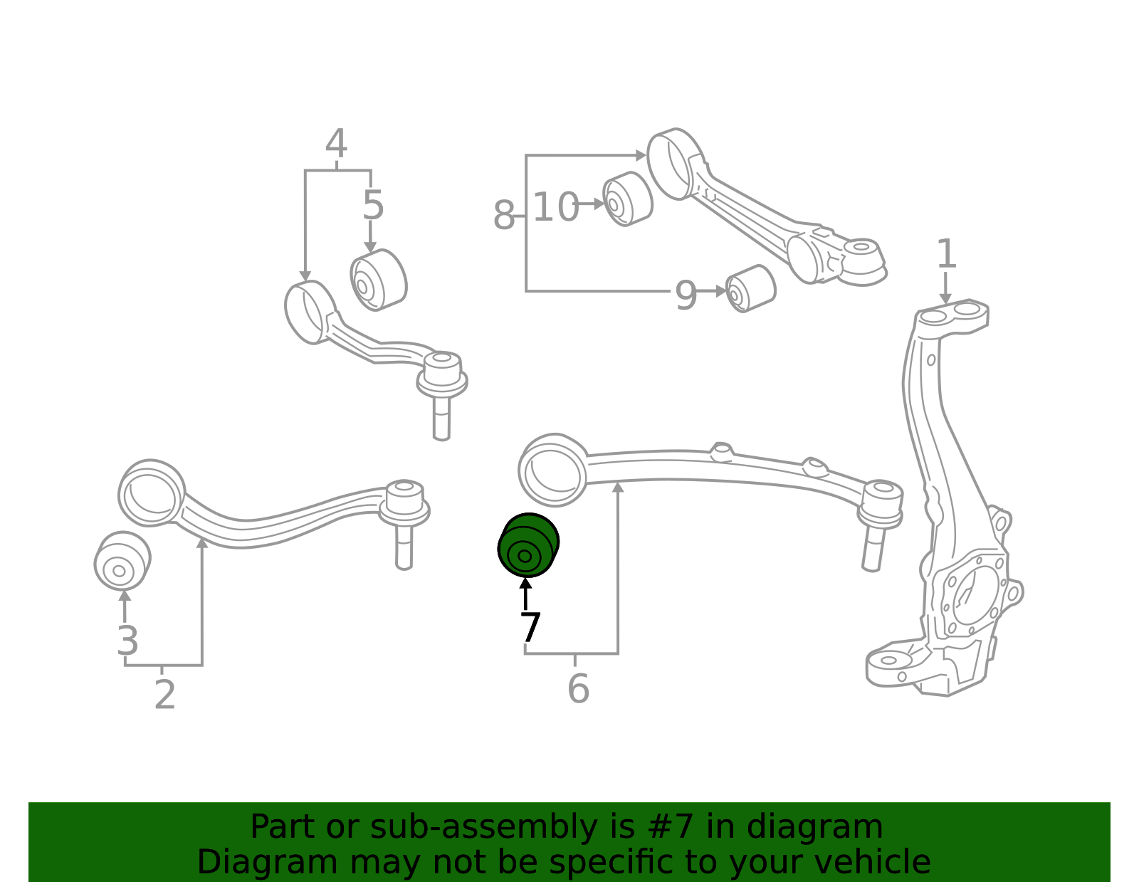2009-2014 Hyundai Ft Lower Control Arm Bushing 54584-3M000 | OEM Parts ...