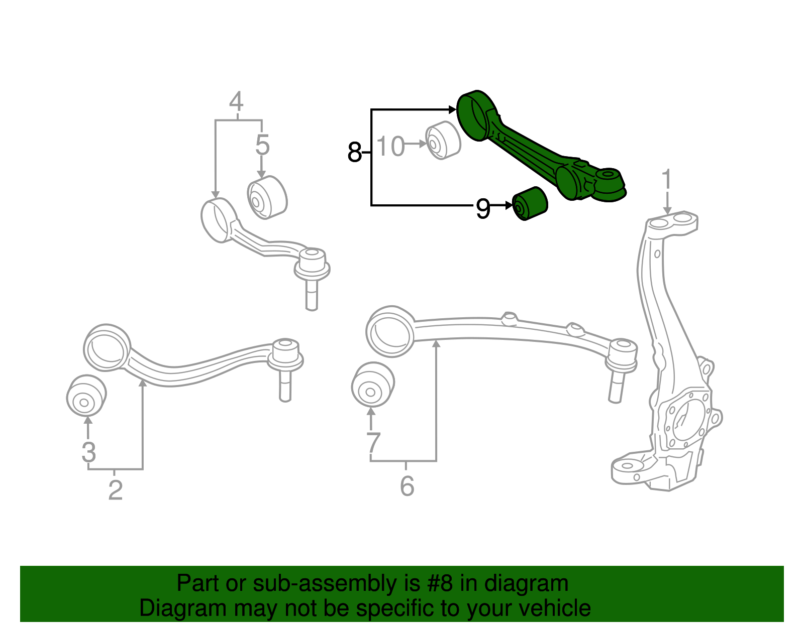 2009-2014 Hyundai Rear Lower Control Arm 54501-3N500 | OEM Parts Online