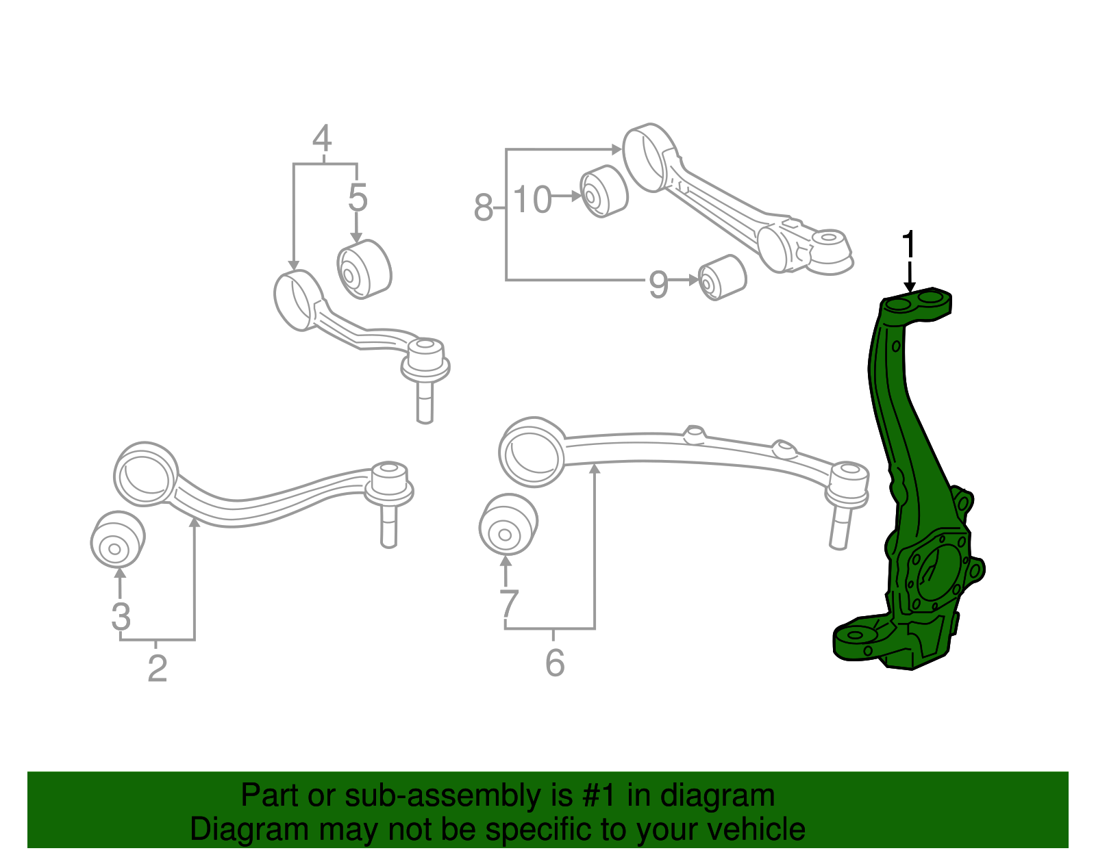 51710-3M000 - Knuckle - 2009-2014 Hyundai Genesis | World OEM Parts Hyundai