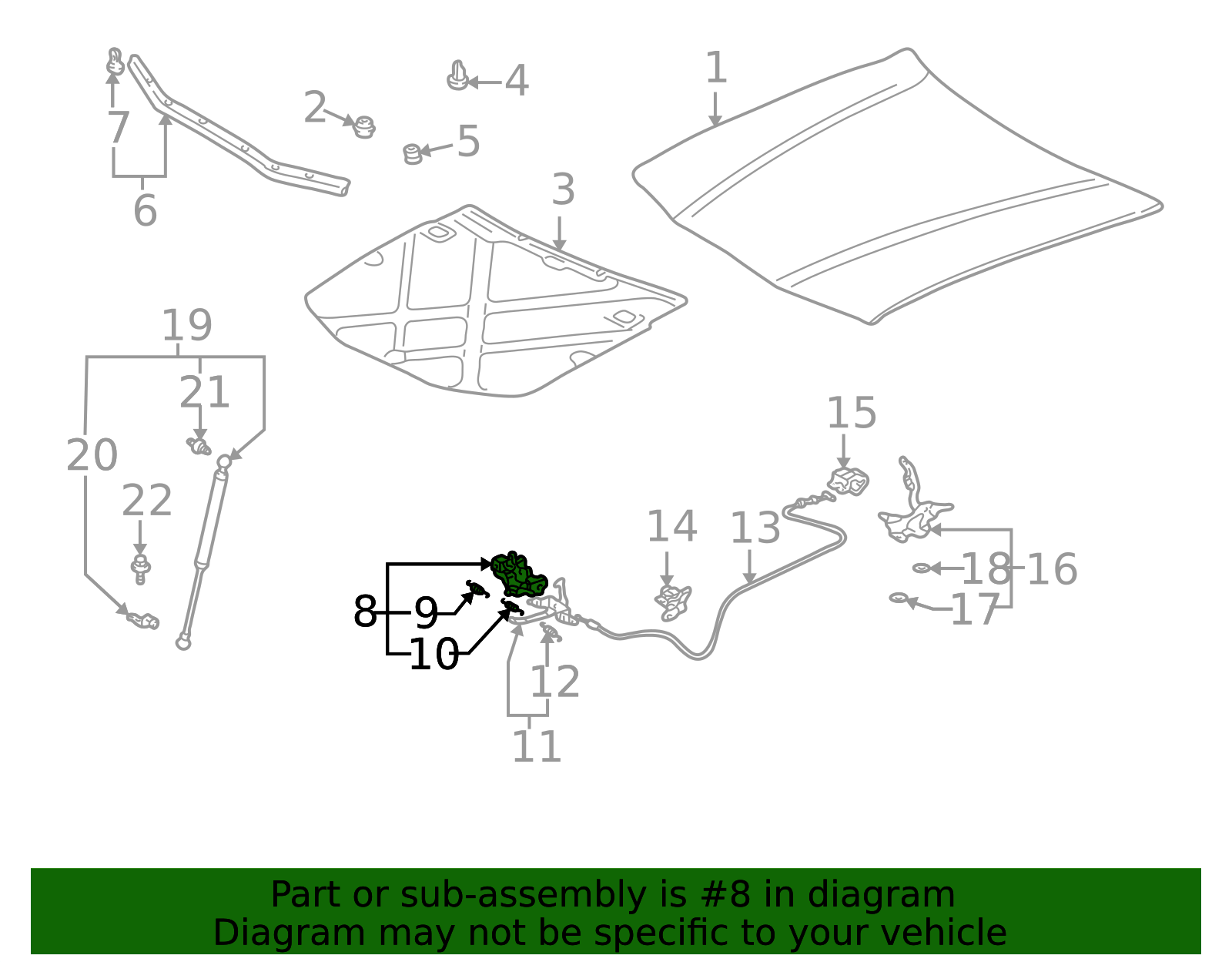 2000-2004 Toyota Avalon 2000-2004 Toyota Avalon - Lock 53510-AC040 ...