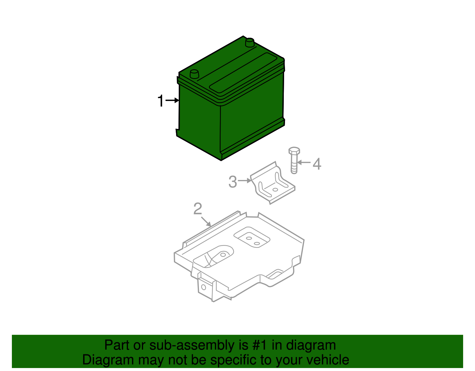 2005-2015 Kia Vehicle Battery 37110-1D600 | OEM Parts Online