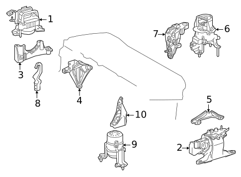 Engine & Trans Mounting for 2025 Toyota Camry | OEM Parts Online