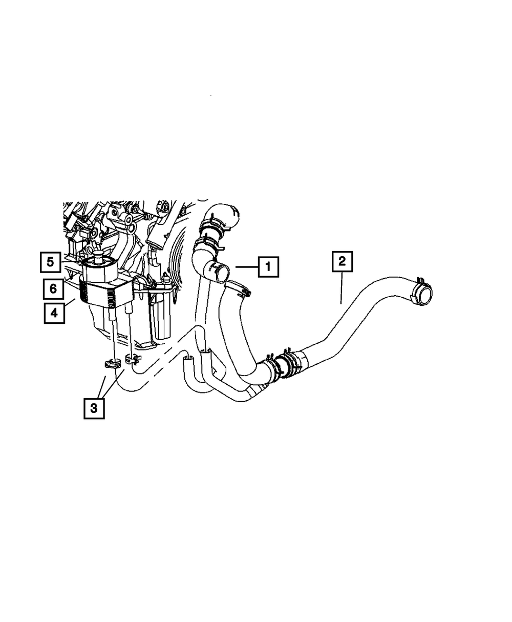2006-2008 Mopar Radiator Inlet Hose 55038135AA | Miracle Mopar