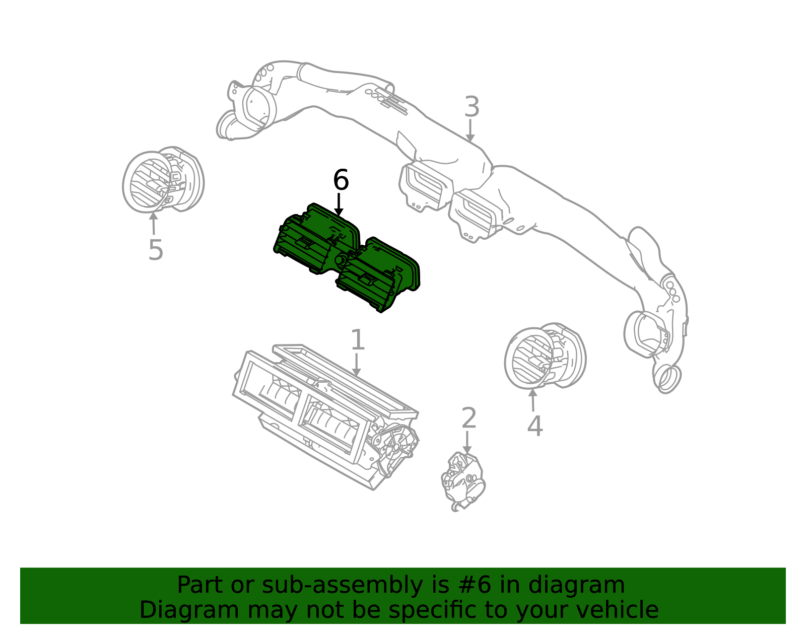 2010-2014 Ford Mustang Dashboard Air Vent AR3Z-19893-AA | OEM Parts Online