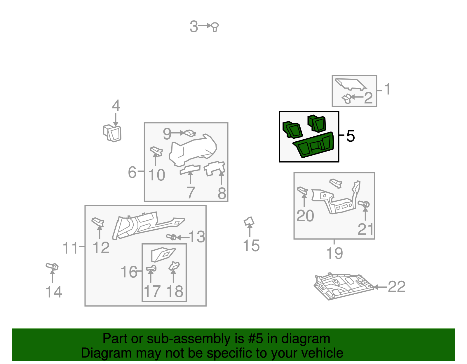 55670-0E041-C0 - Air Outlet - 2008-2013 Toyota Highlander | Toyota ...