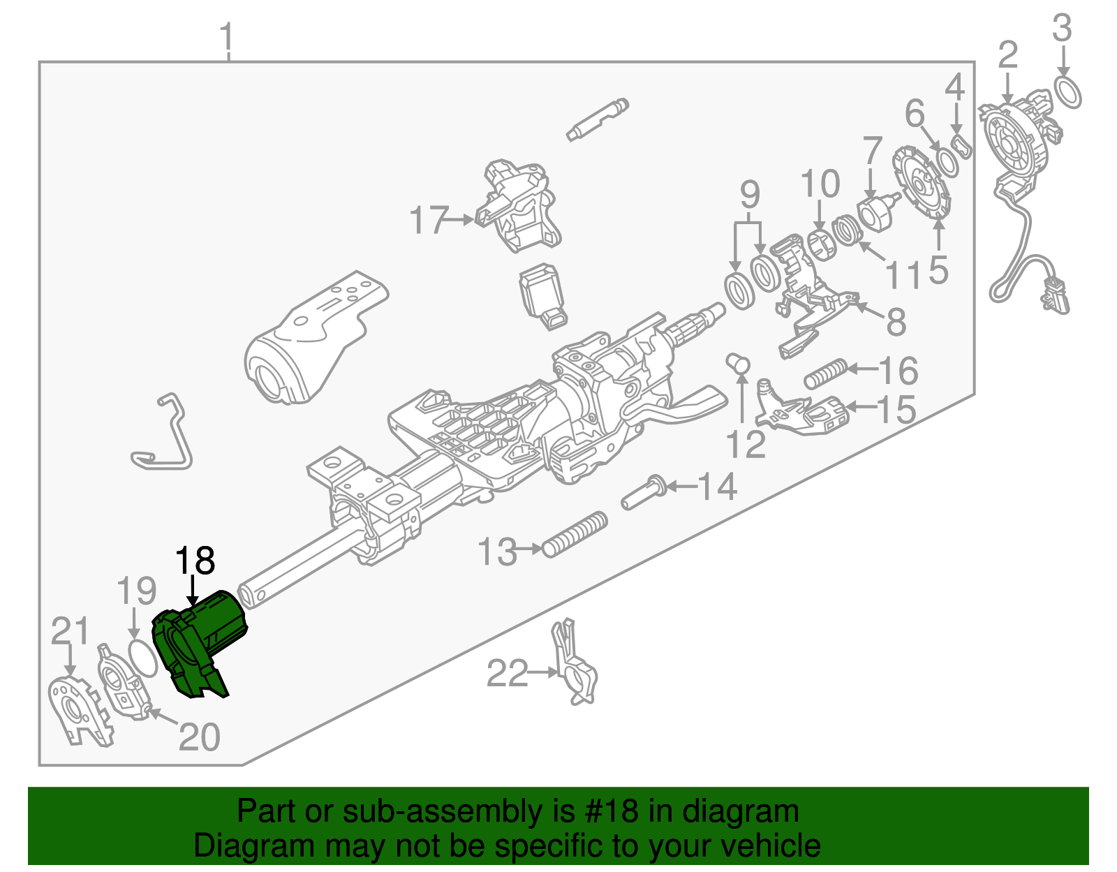 2014-2020 GM Lower Steering Shaft Bearing Adapter 23381959 | NewGMParts.com