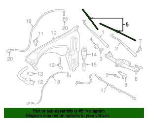 61612458017 - 2011-2019 BMW Wiper Blade (61-61-2-458-017) | BMW of ...