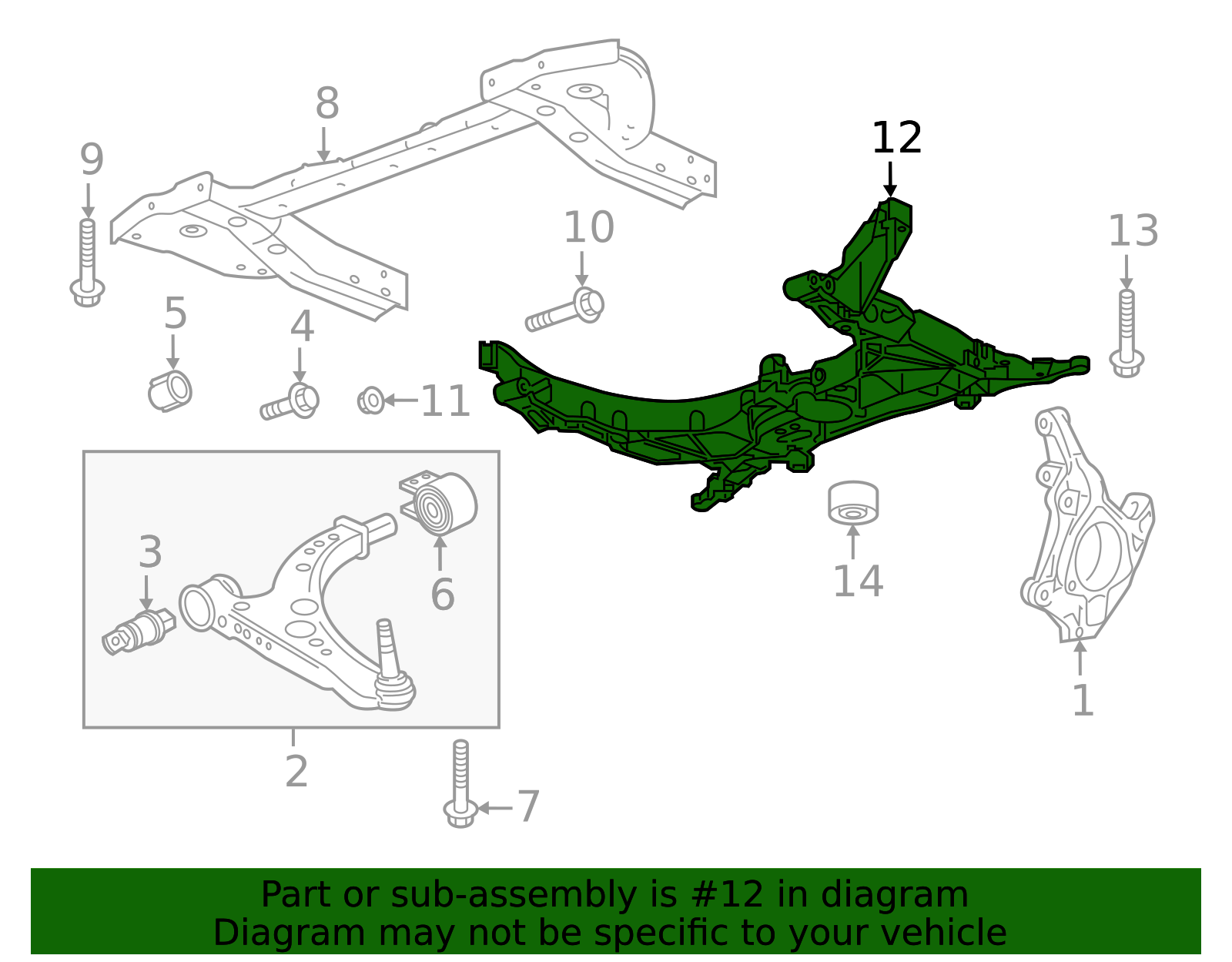 42889436 - Drivetrain and Front Suspension Crossmember 2017-2023 ...