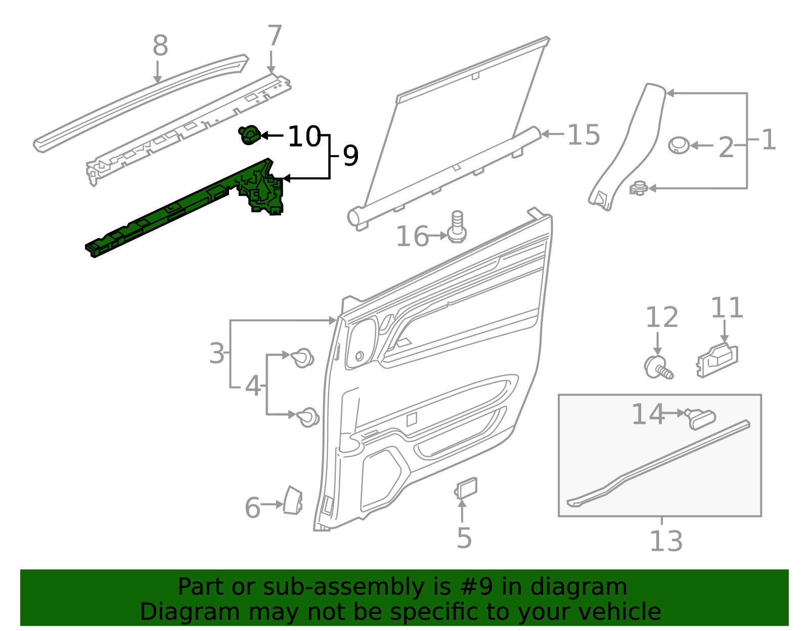 83752-THR-A01ZA - Door Belt Molding 2018-2024 Honda Odyssey | Honda ...