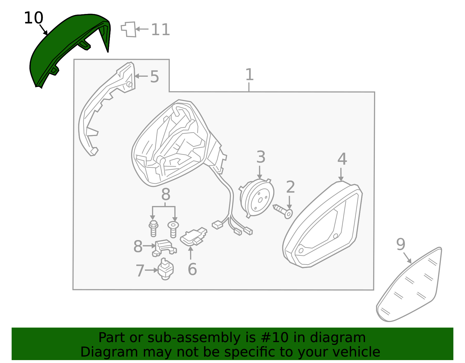 3G0-857-538-J-GRU - Mirror Cover 2019-2023 Volkswagen Arteon ...