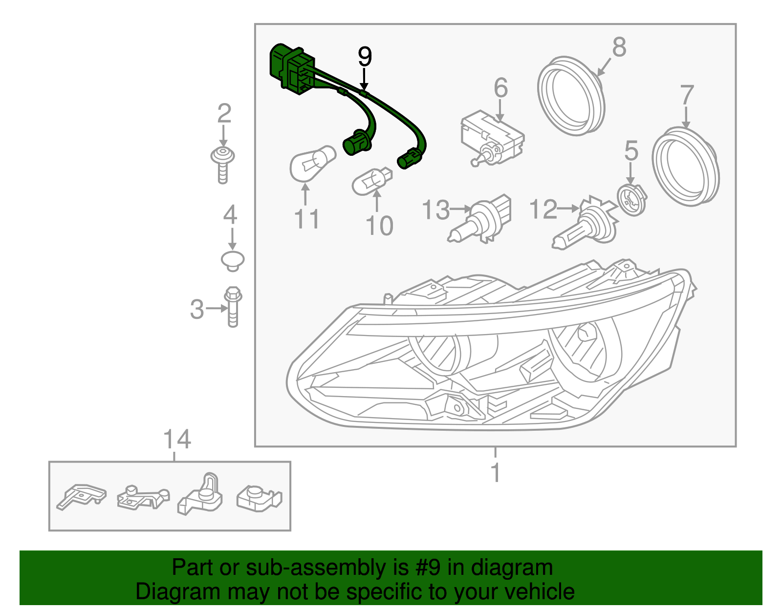 2012-2018 Volkswagen Wire Harness 5N0-971-671-A | Wolfsburg Parts Direct