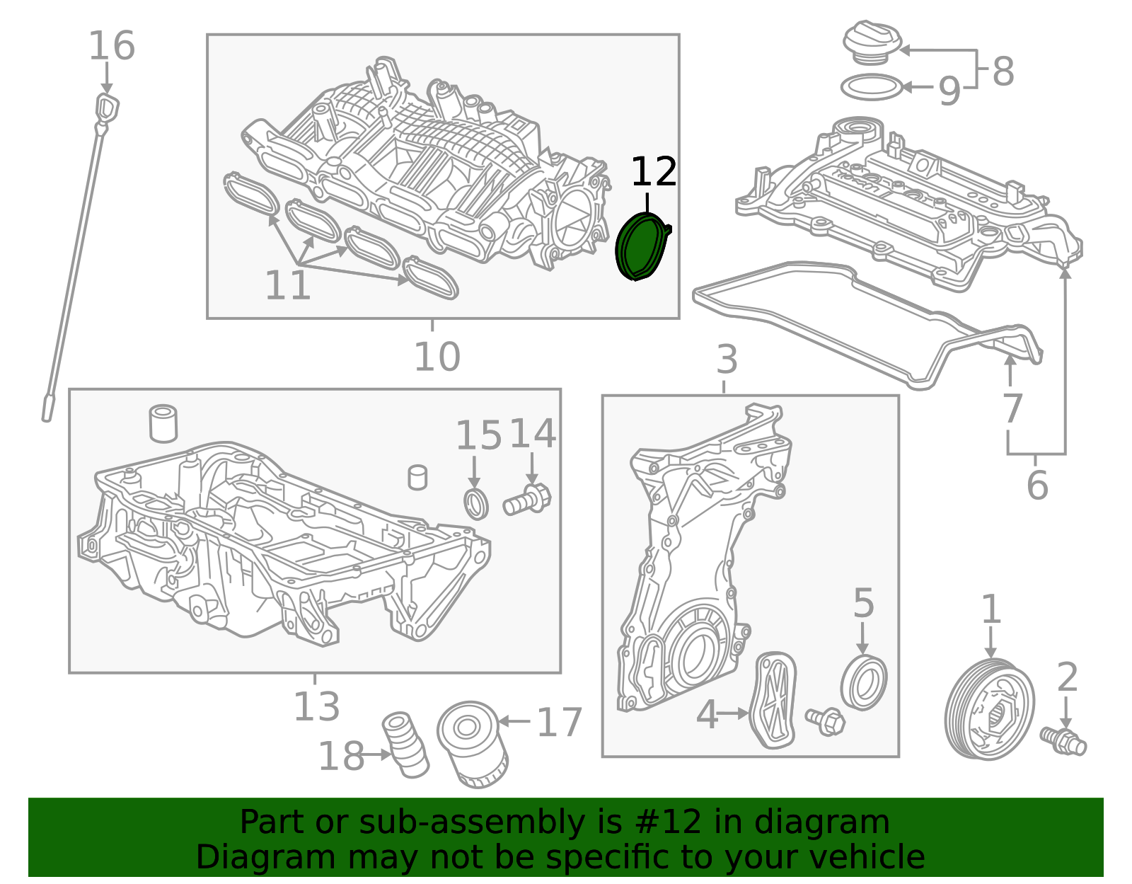 OEM Honda Intake Manifold Gasket For 2015-2025 Honda - Part# 17107-5AA ...