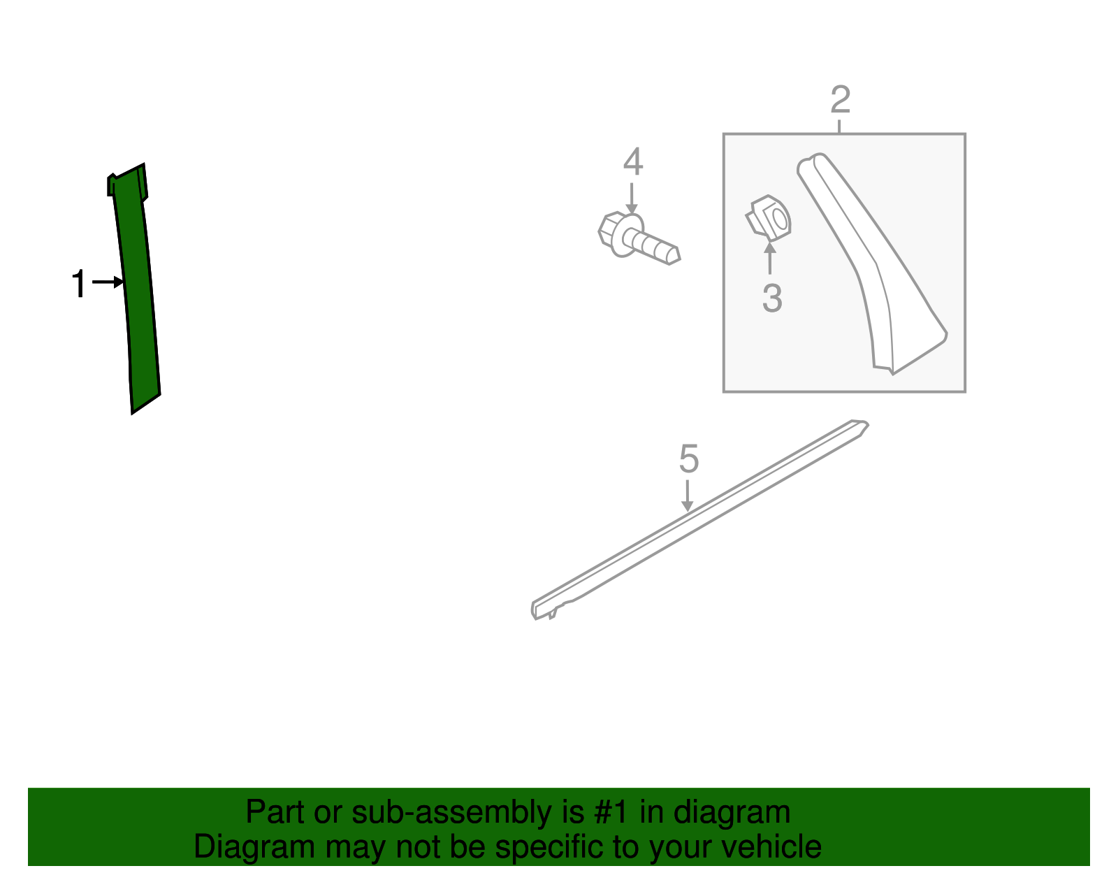 2015-2020 Honda Fit Black Out Tape 67865-T5A-003 | Honda Parts For Less