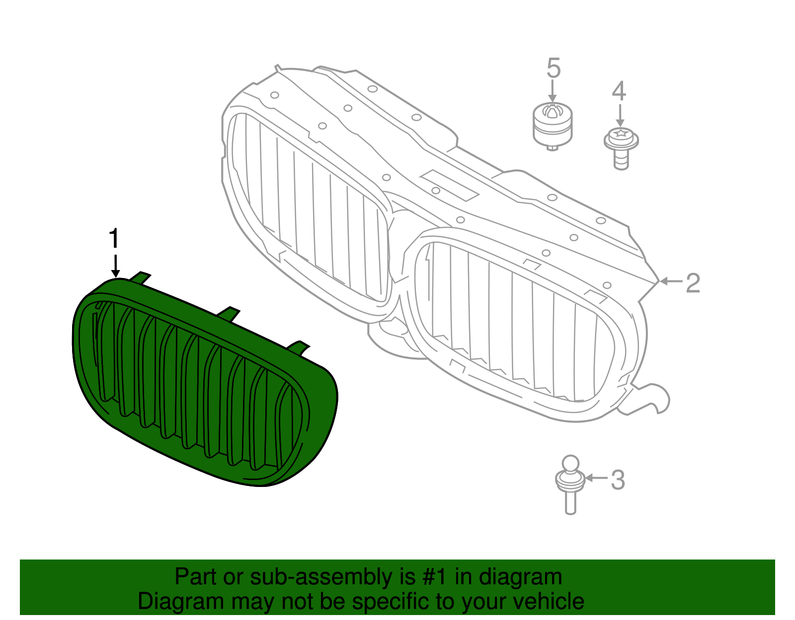 51137473692 - 2018-2020 BMW Upper Grille (51-13-7-473-692) | BMW of ...
