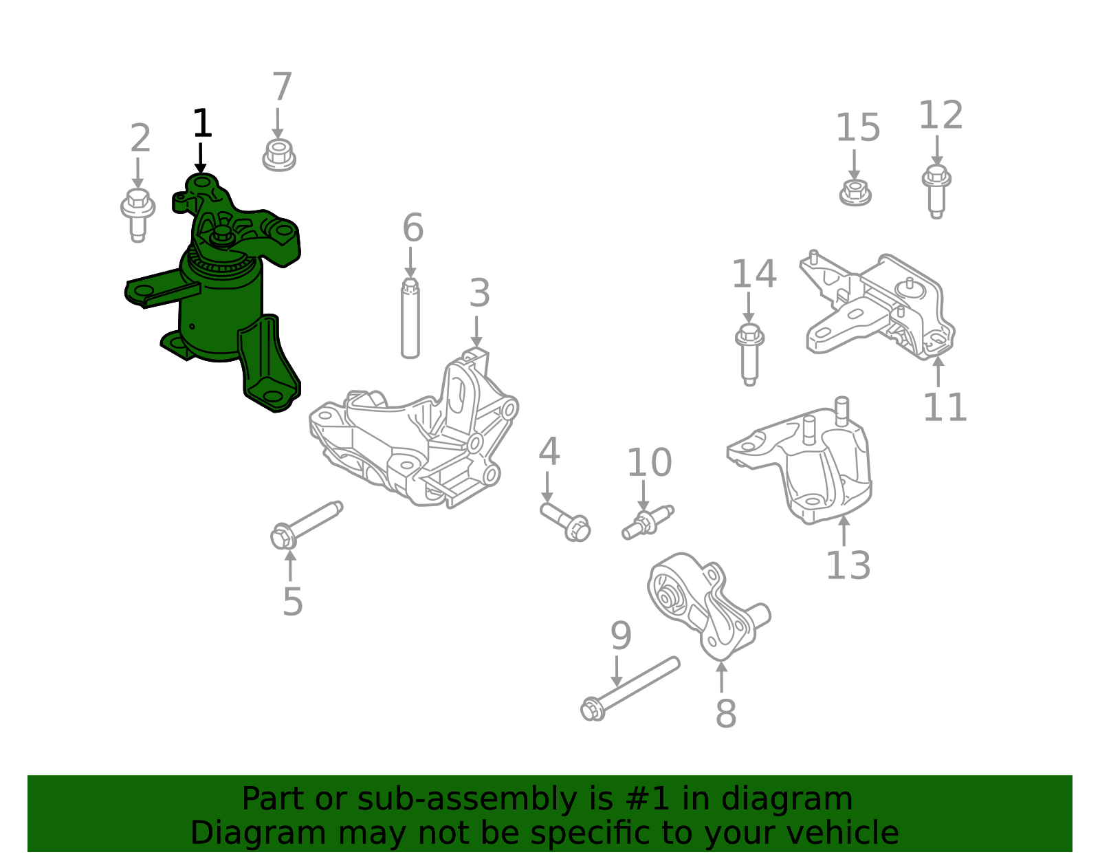 Genuine OEM Ford Part - Mount 8V5Z-6038-D | Genuine OEM Ford Parts ...