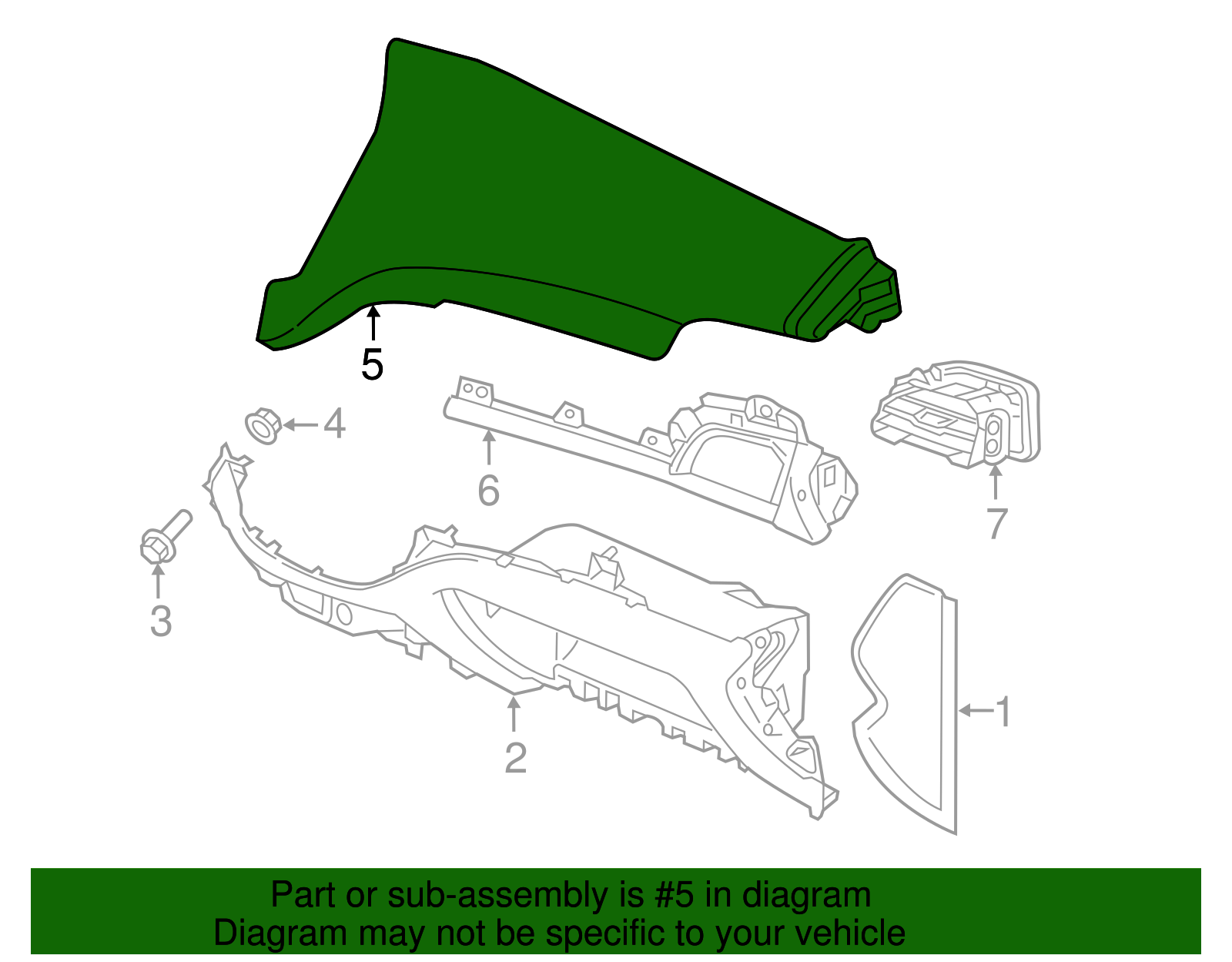 2018-2021 Chevrolet Traverse Trim Pad 84277814 | Capital Chevy Parts