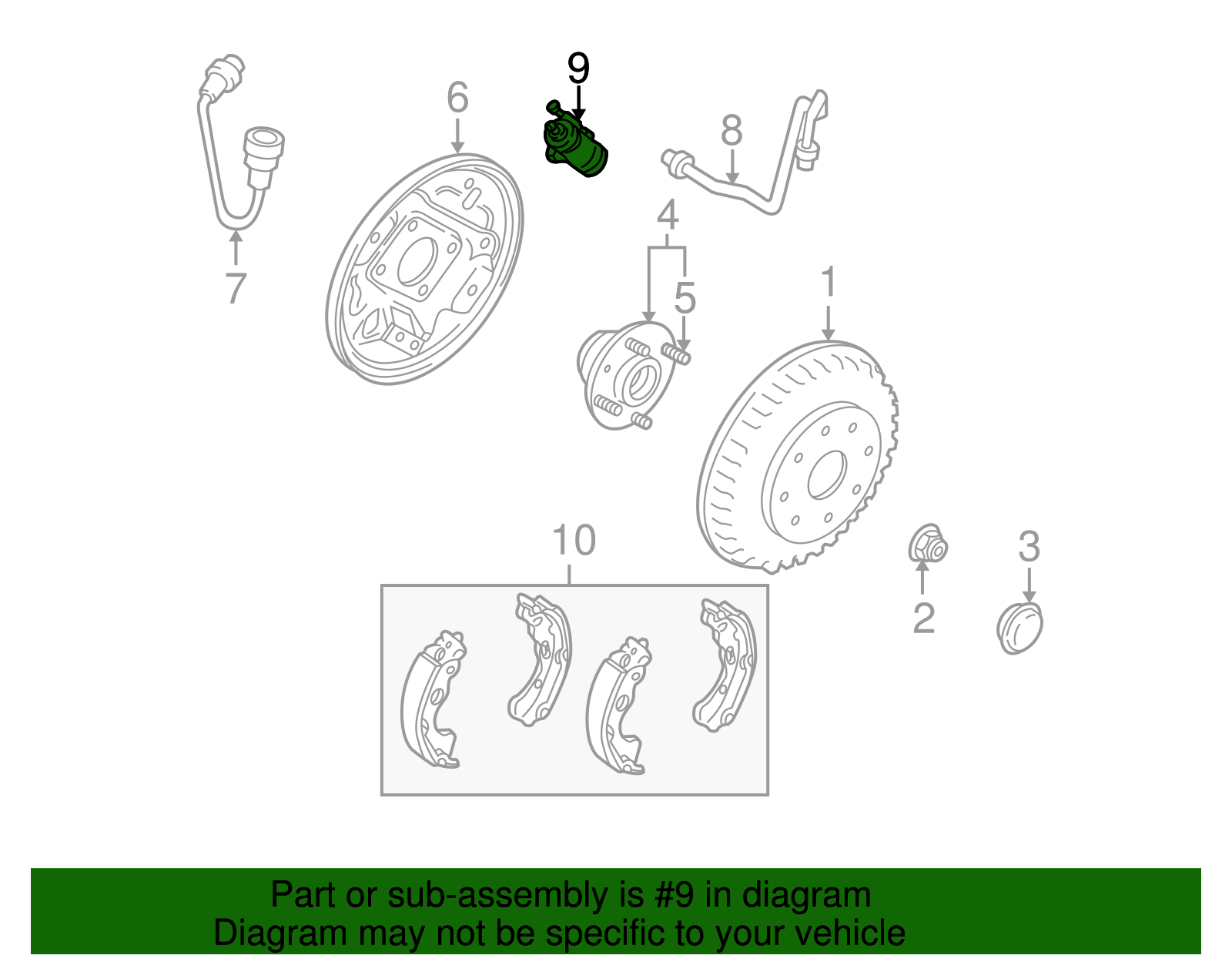 2000-2004 Kia Spectra | Wheel Cylinder | 0K2N1-26610 | Kia Auto Parts