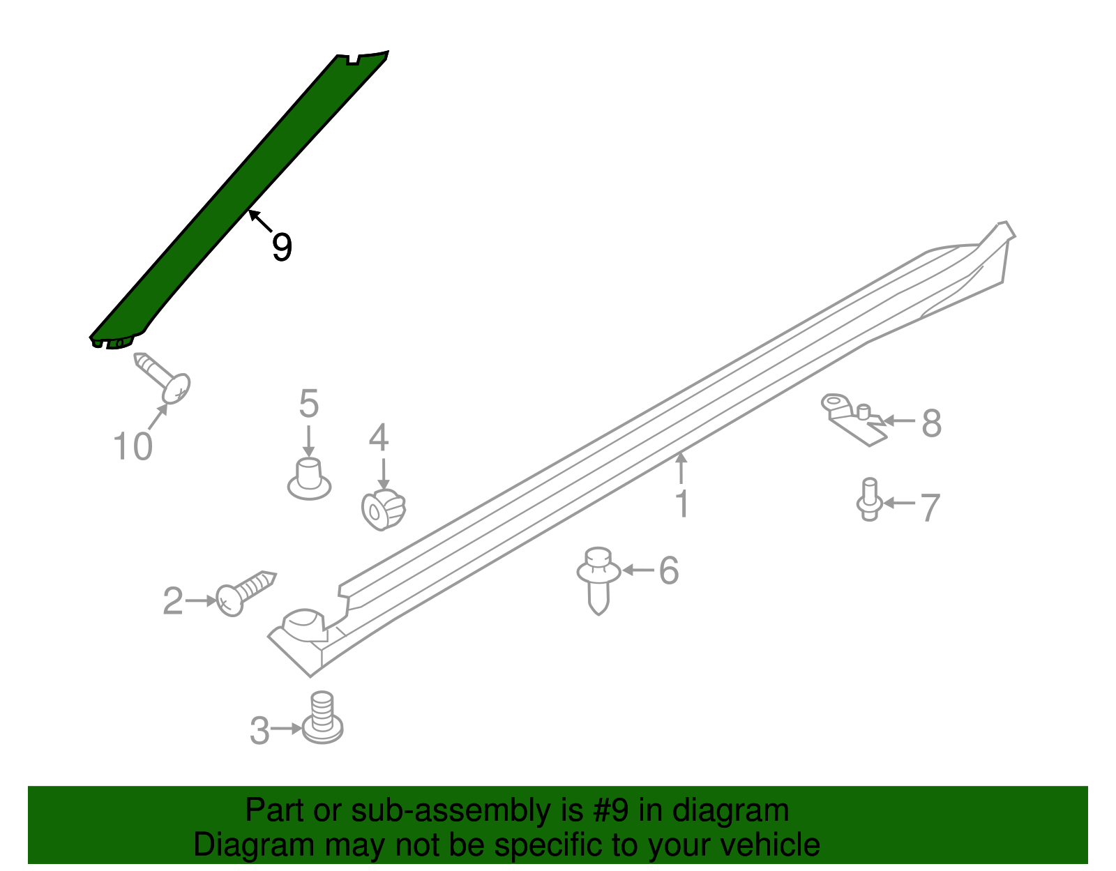 2018-2019 Nissan Maxima Pillar Molding 76837-9DD0A | Nissan Parts Central