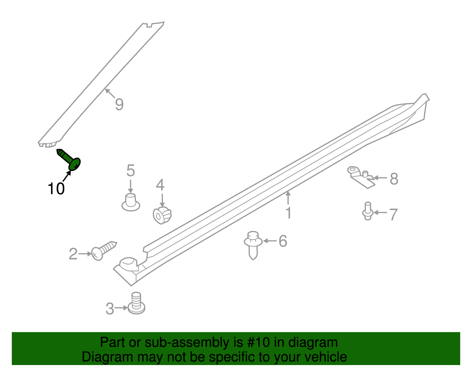 2004-2025 Nissan Pillar Molding Clip 73998-CD000 | OEM Parts Online