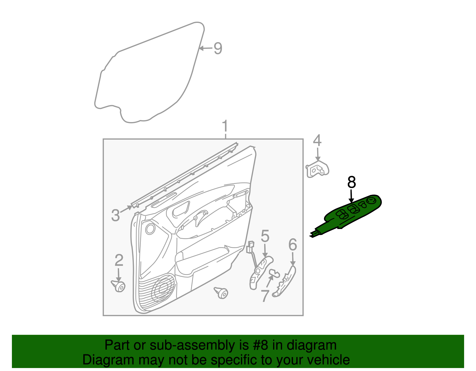 93570-1F360WK - Switch Assembly 2005-2010 Kia Sportage | Kia.Parts Store