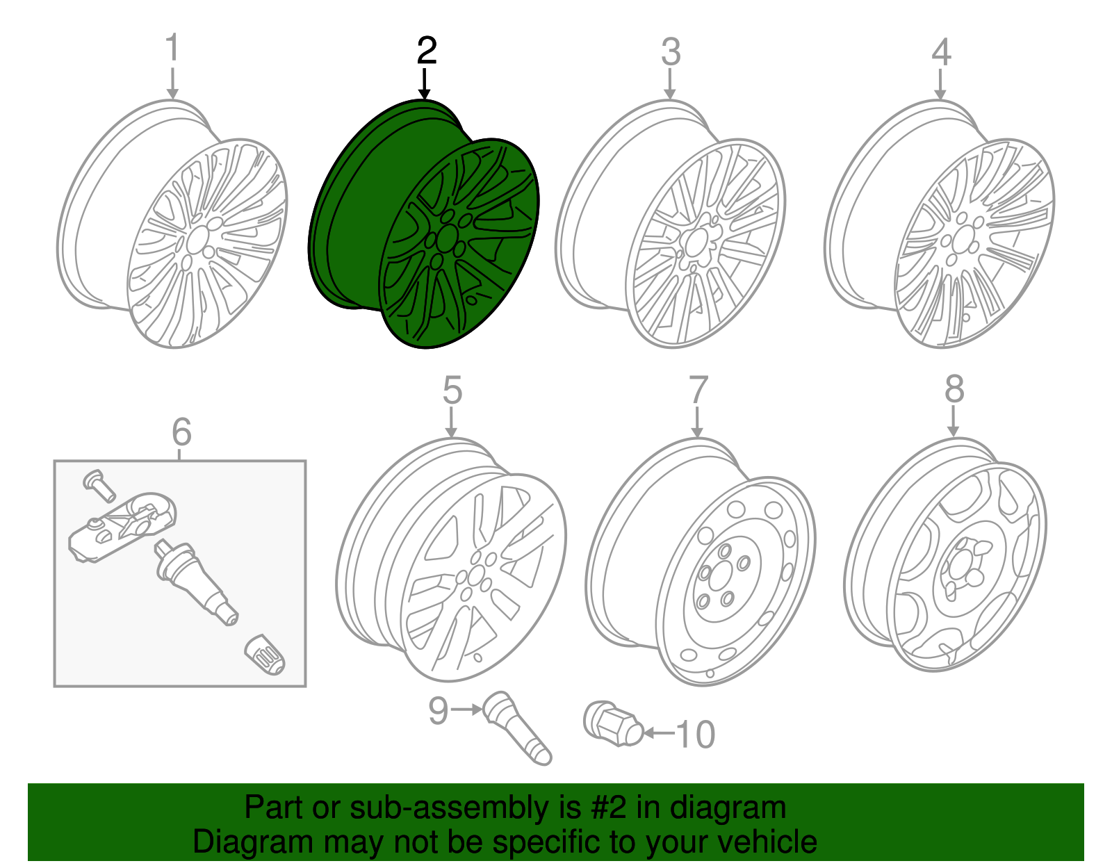 BA1Z-1007-C - Ford Wheel, Alloy 2011-2015 Lincoln MKX | Performance ...