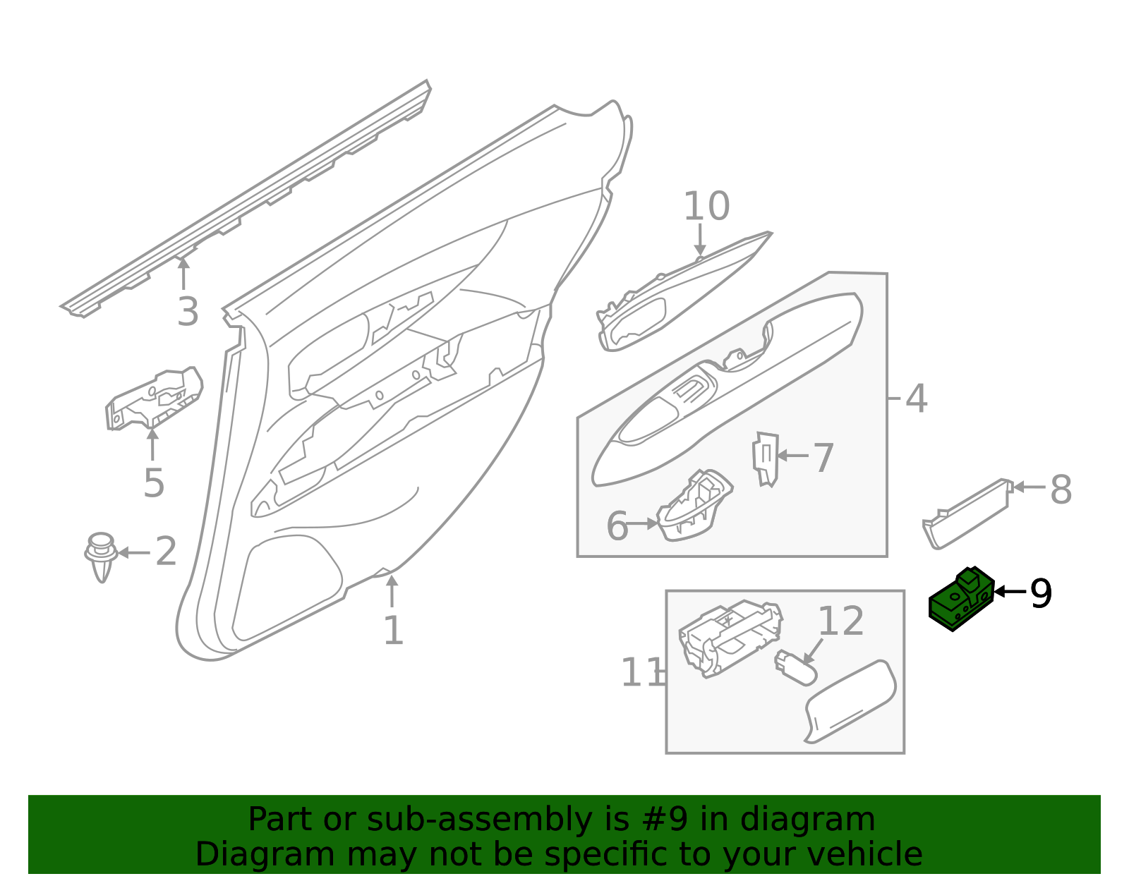 25421-4AM0A - High-Quality Door Window Switch for 2015-2019 INFINITI Q70L | AutoNation Parts
