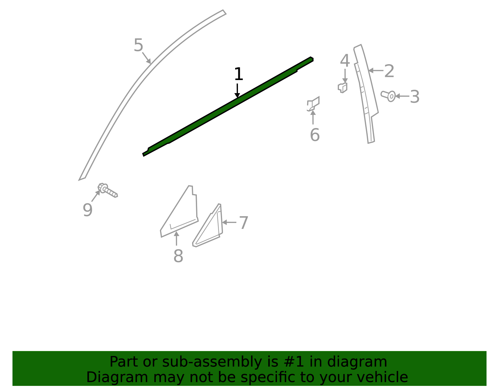 4K0-837-476-2ZZ - Belt Molding 2019-2025 Audi | Audi OEM Parts Guy