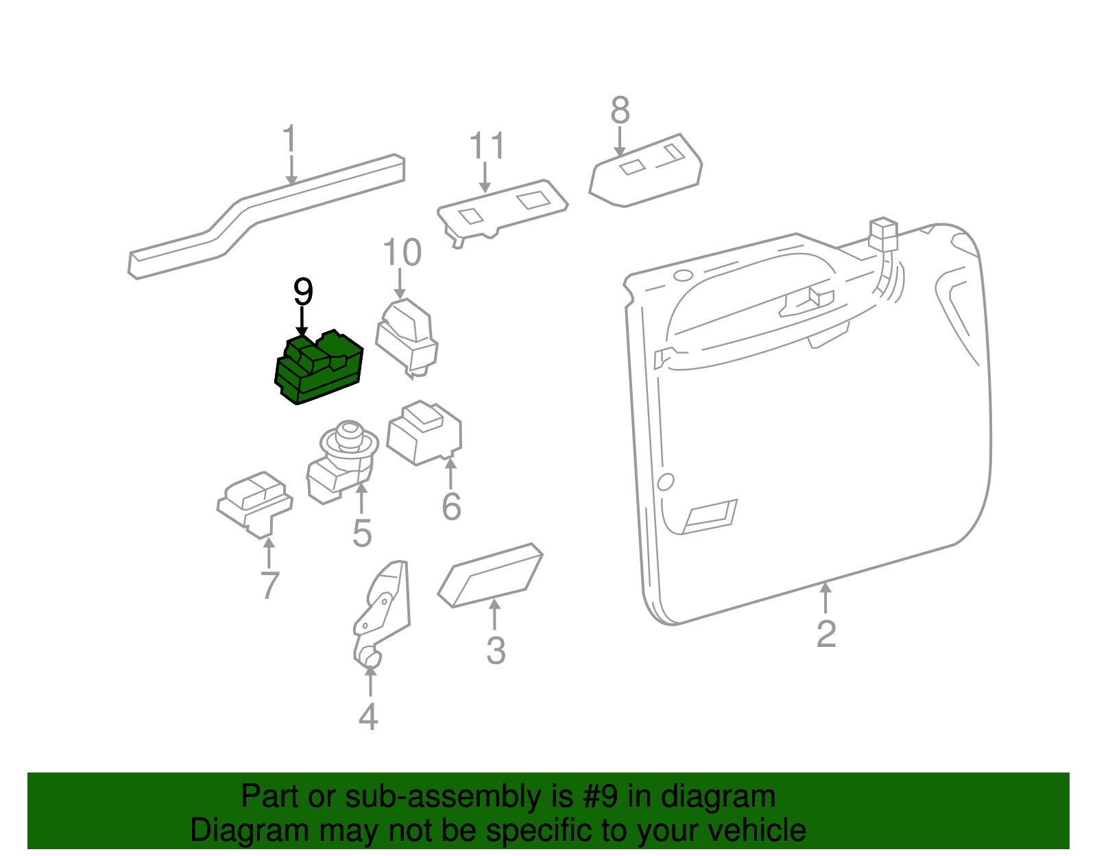 2012-2016 Ford Motorcraft™ Door Window Switch SW-7312 | Ford OEM Parts ...