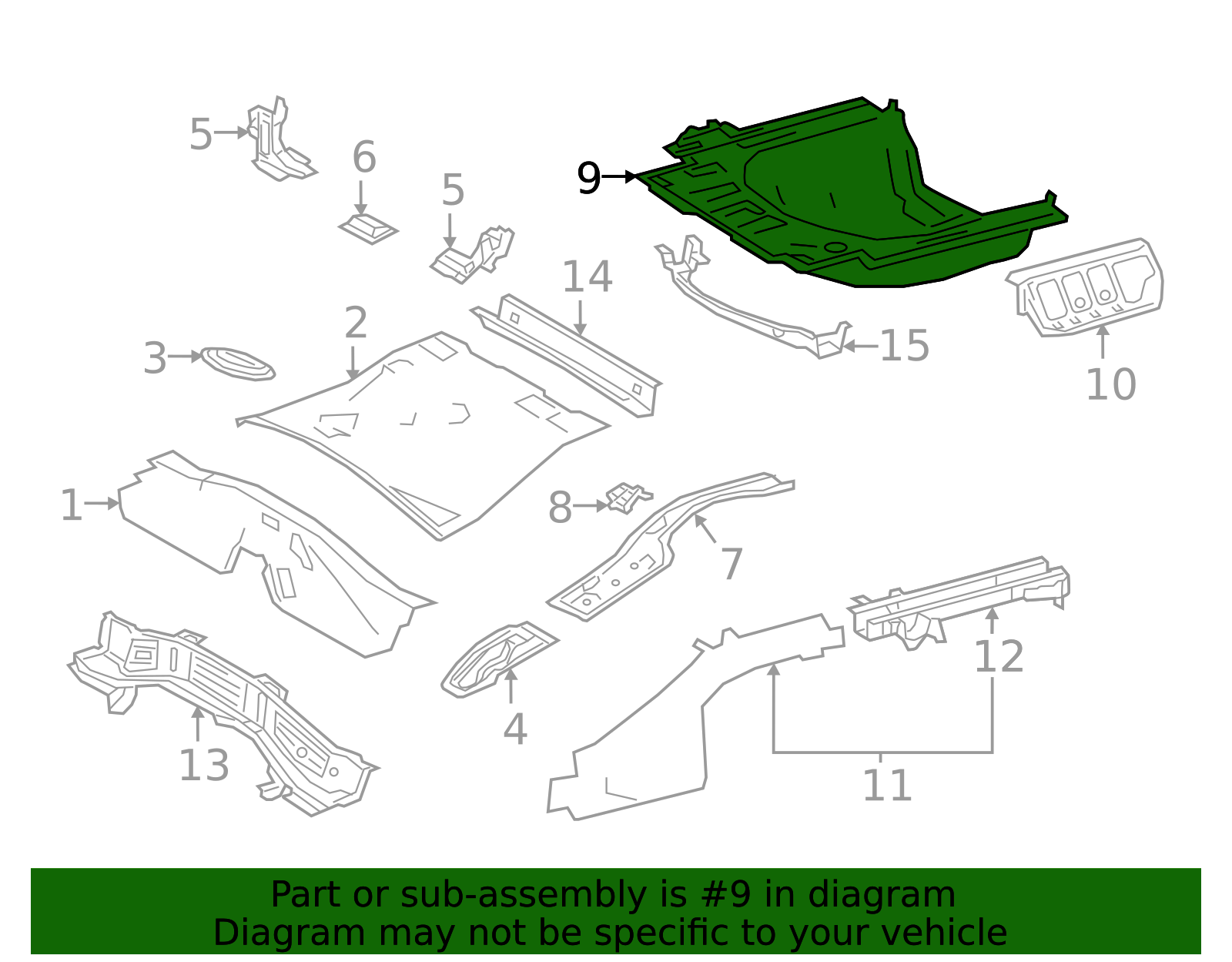2018-2024 Toyota Floor Pan 58301-06909 | Molle Toyota - OEM Toyota parts