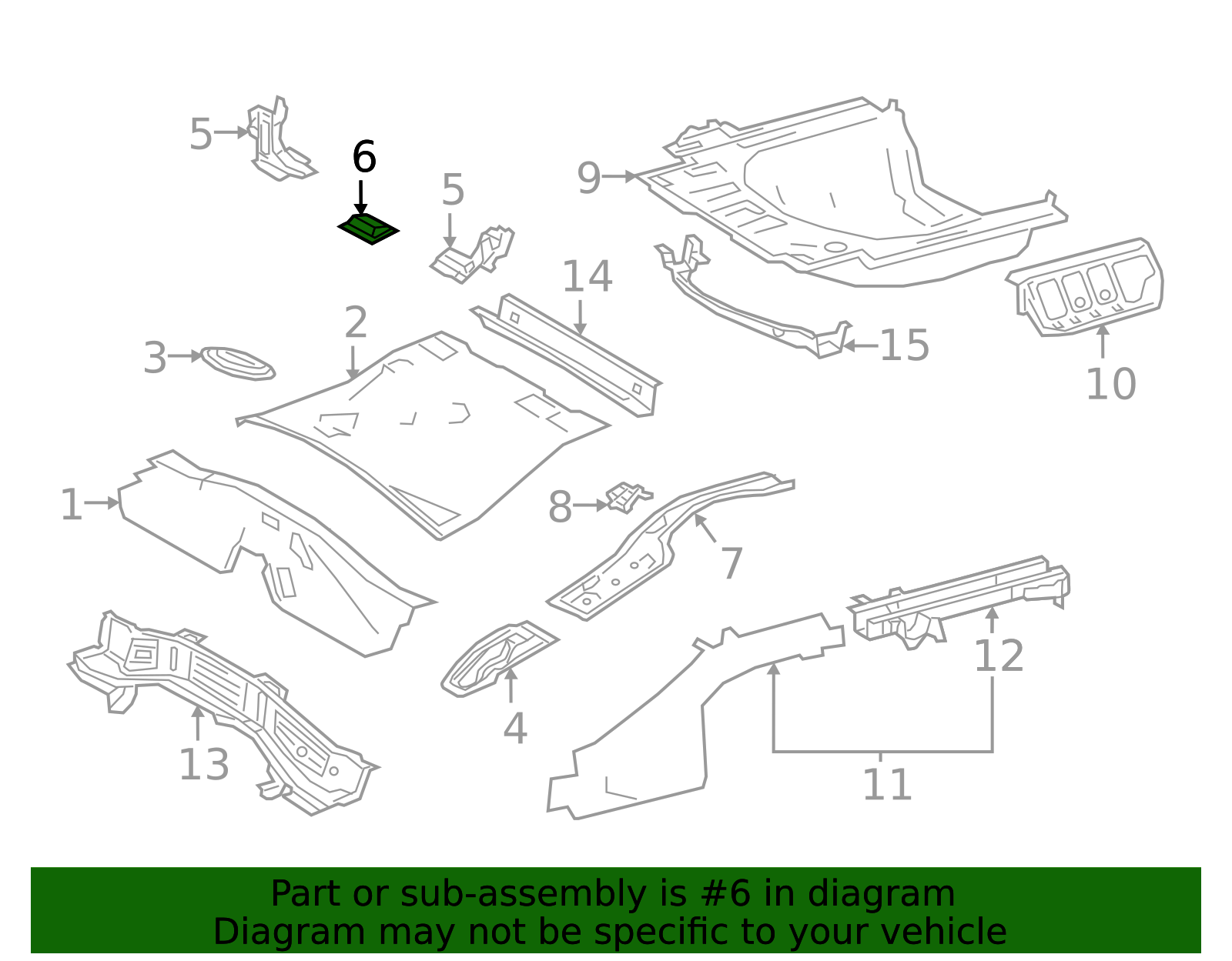 57609-06040 - High-Quality Floor Pan Reinforcement Brace for 2018-2024 ...