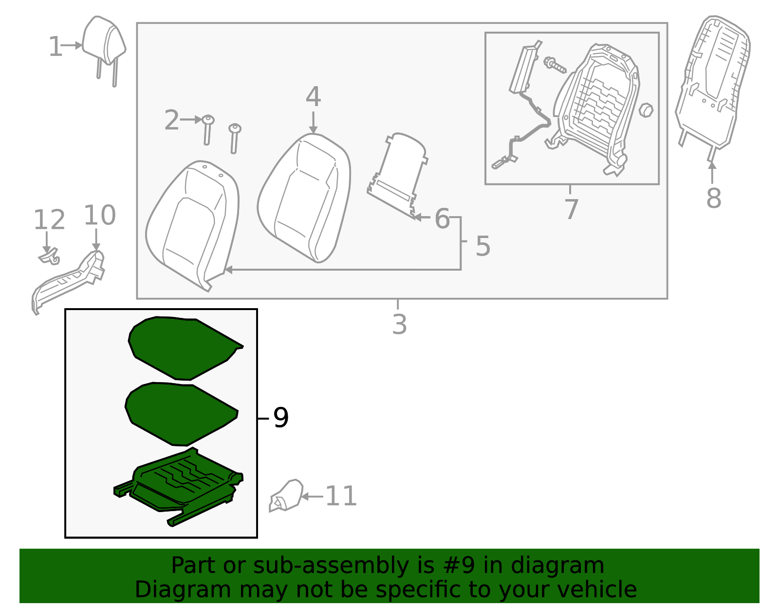 2021-2023 Hyundai Elantra Cushion Assembly 88200-AB010-G8W | QuirkParts