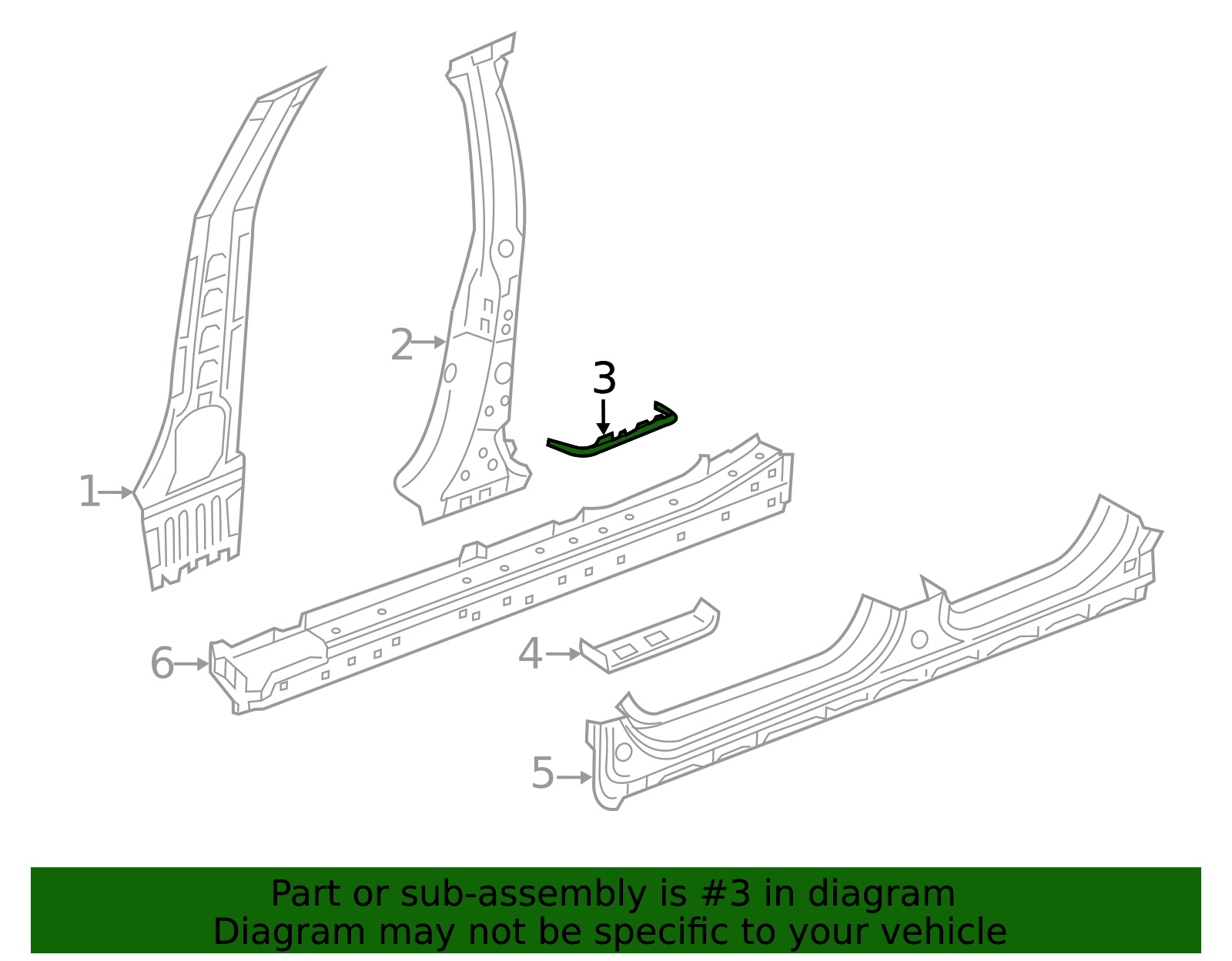 63217-TRT-A01 - Body B-Pillar Baffle Plate 2018-2021 Honda Clarity ...