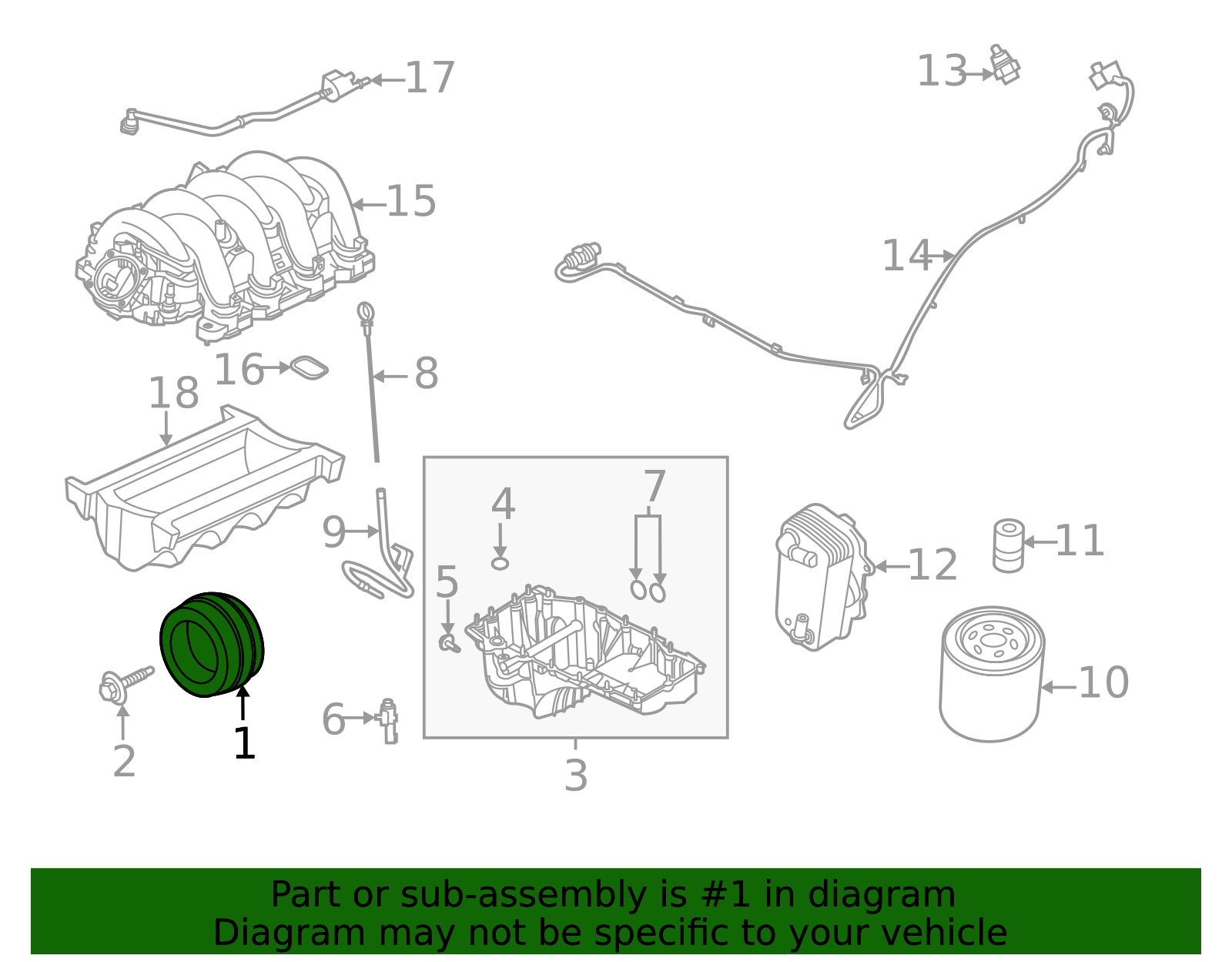 2020-2025 Ford Pulley LC3Z-6312-A | Awesome Parts Ford