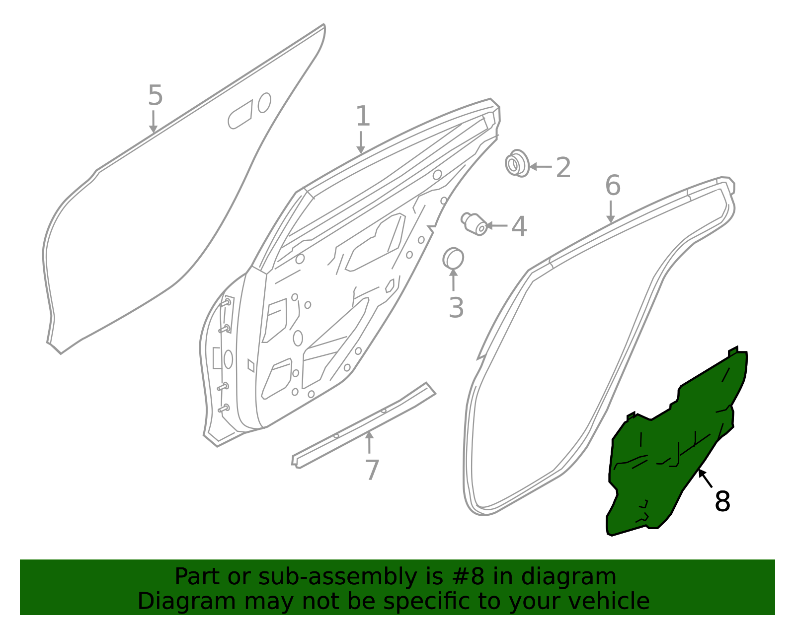 2016-2023 Nissan Maxima Water Shield - Passenger Side (RH) 82860-4RA0A ...
