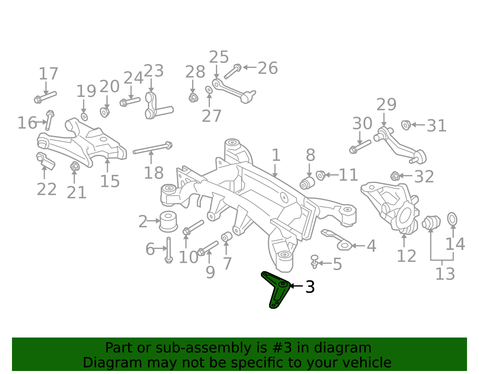 33-30-6-885-675 - 2007-2019 BMW - Suspension Cross-Member Front Support ...