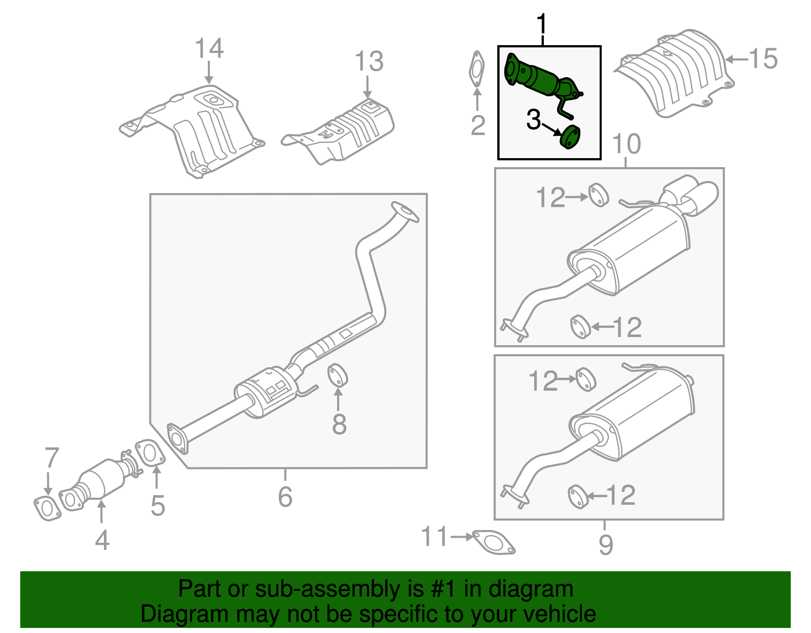 2011-2016 Hyundai Front Pipe 28610-3X400 | OEM Parts Online