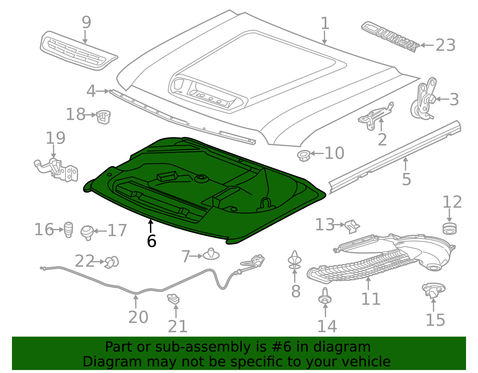 2017-2019 GMC Hood Insulator 84101780 GM | GMPartsDirect.com
