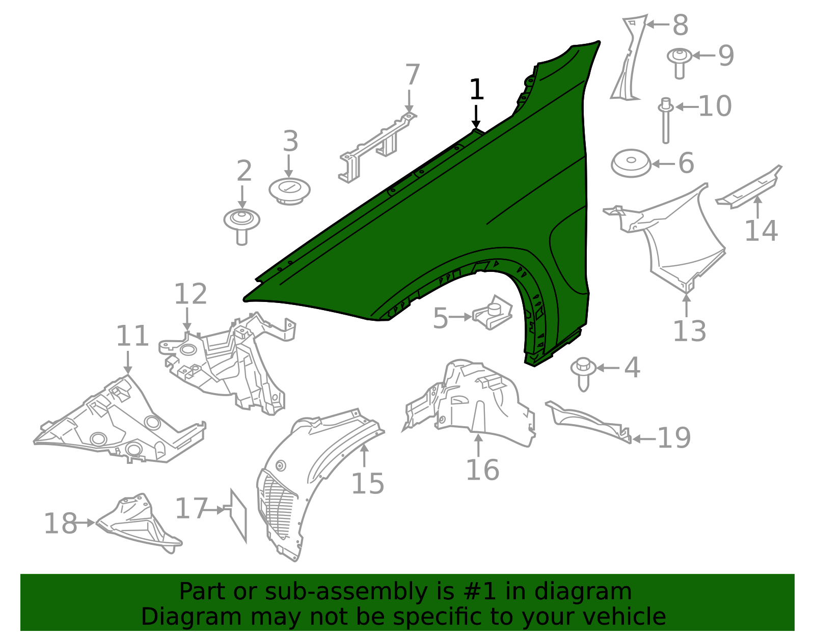 Genuine BMW 51-65-7-418-956 | Fender Assembly | FREE Shipping on Most ...