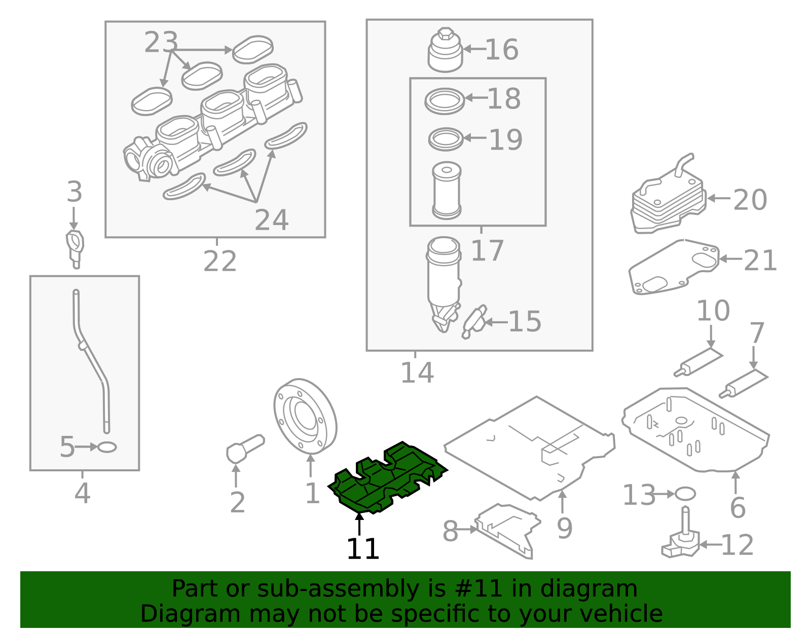 2008-2016 Audi Oil Pan Baffle 06E-103-623-H | Genuine Audi Parts
