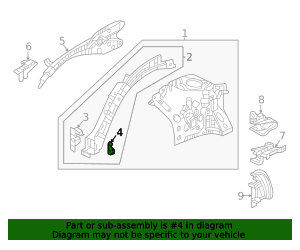 60741-T20-A00ZZ - 2022-2025 Honda Civic - Upper Rail Support Bracket ...