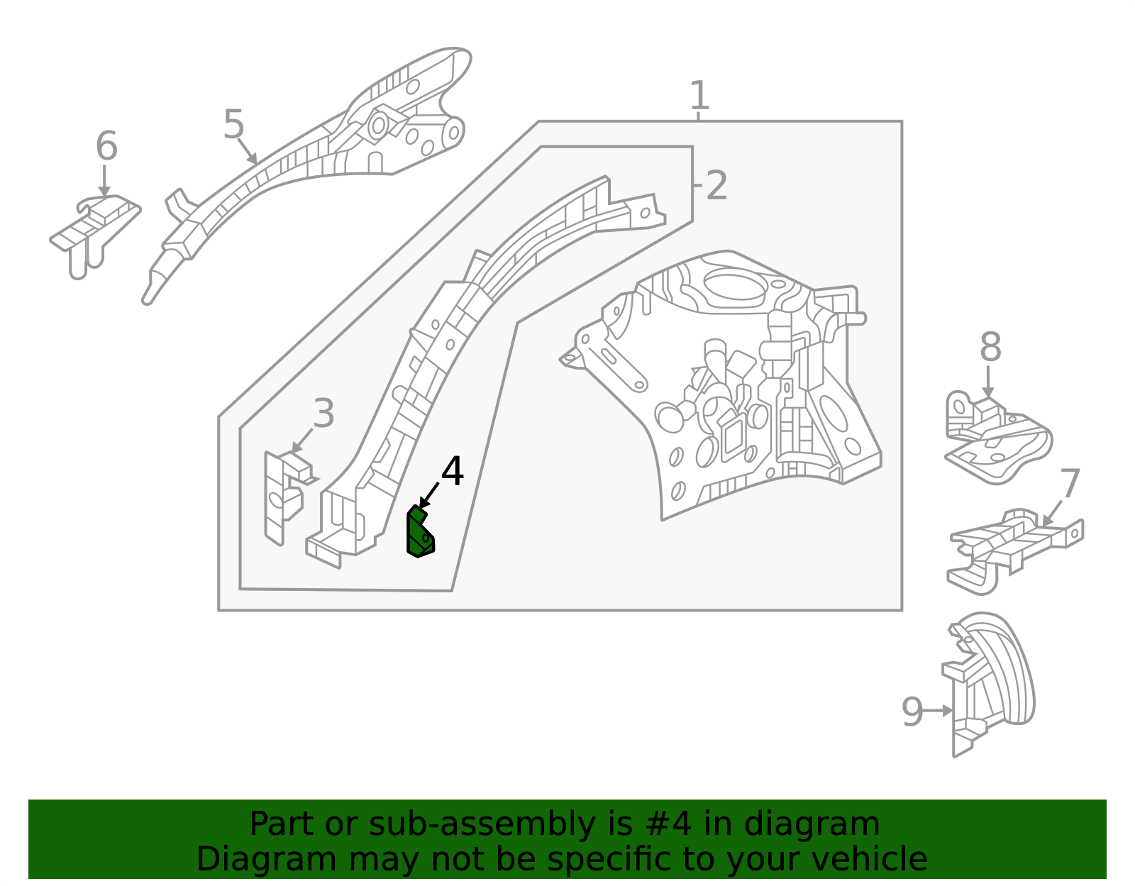 60741-T20-A00ZZ - 2022-2025 Honda Civic - Upper Rail Support Bracket ...