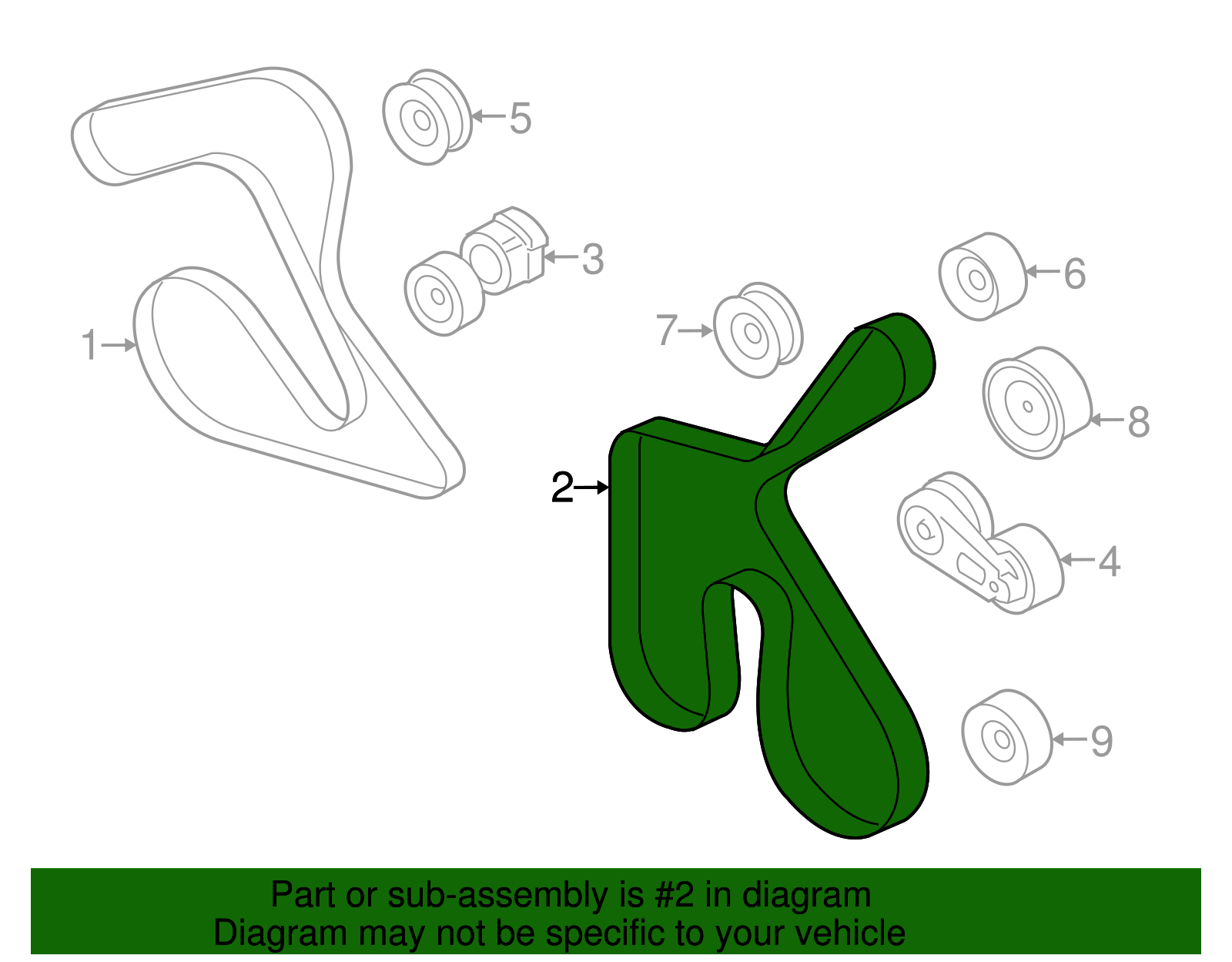 JK10-843 - Motorcraft™ AC Belt - 2013-2014 Ford Mustang | Lasco Auto Parts