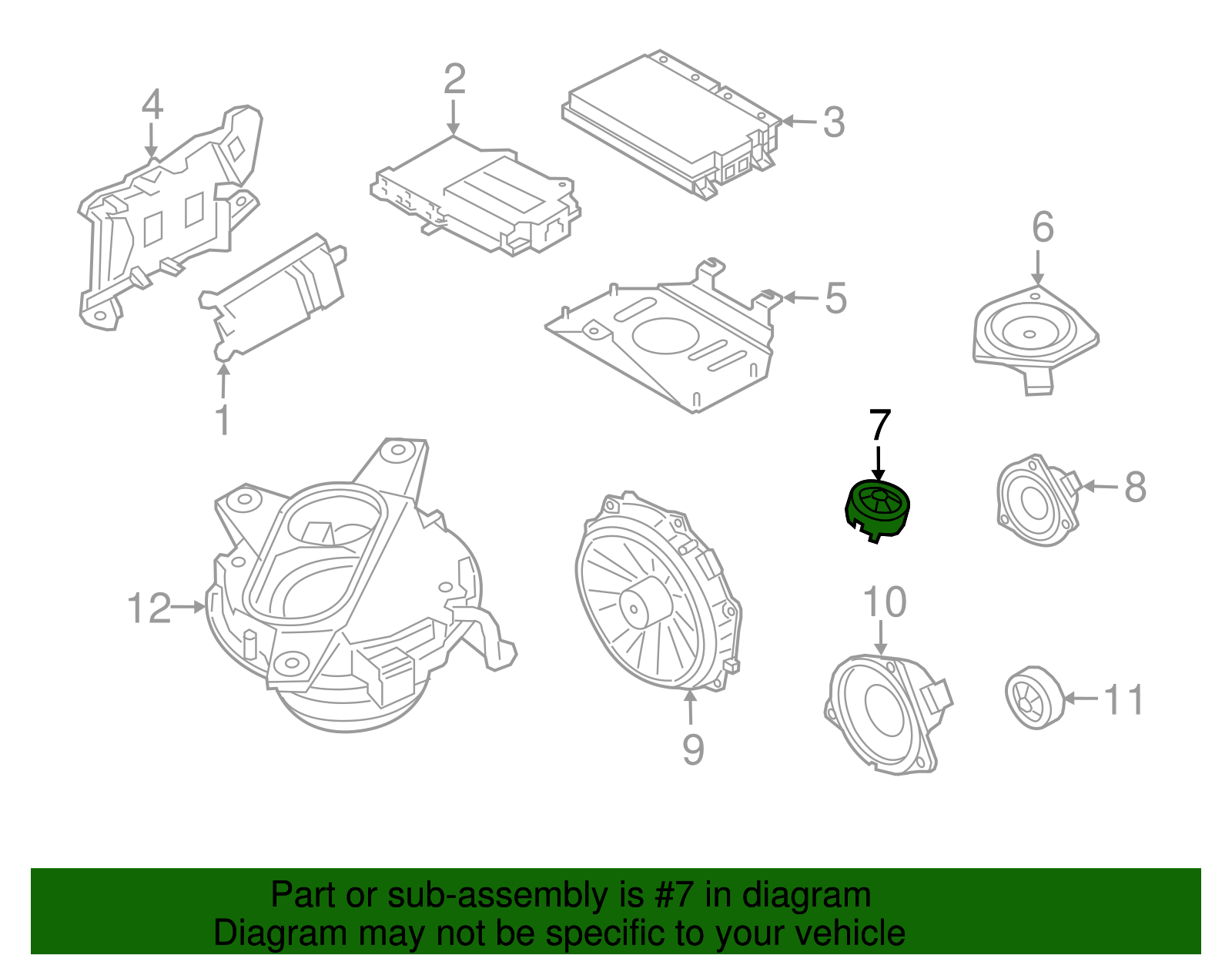2010-2024 Porsche Inst Panel Speaker 7PP-035-411 | OEM Parts Online